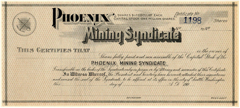 Archivo Historico Minero | Acción minera de la Phoenix Mining Syndicate ...